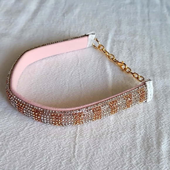 None | Dog | Small Pink Diamond Collar For Small Pets Cats Or Dogs Size ...